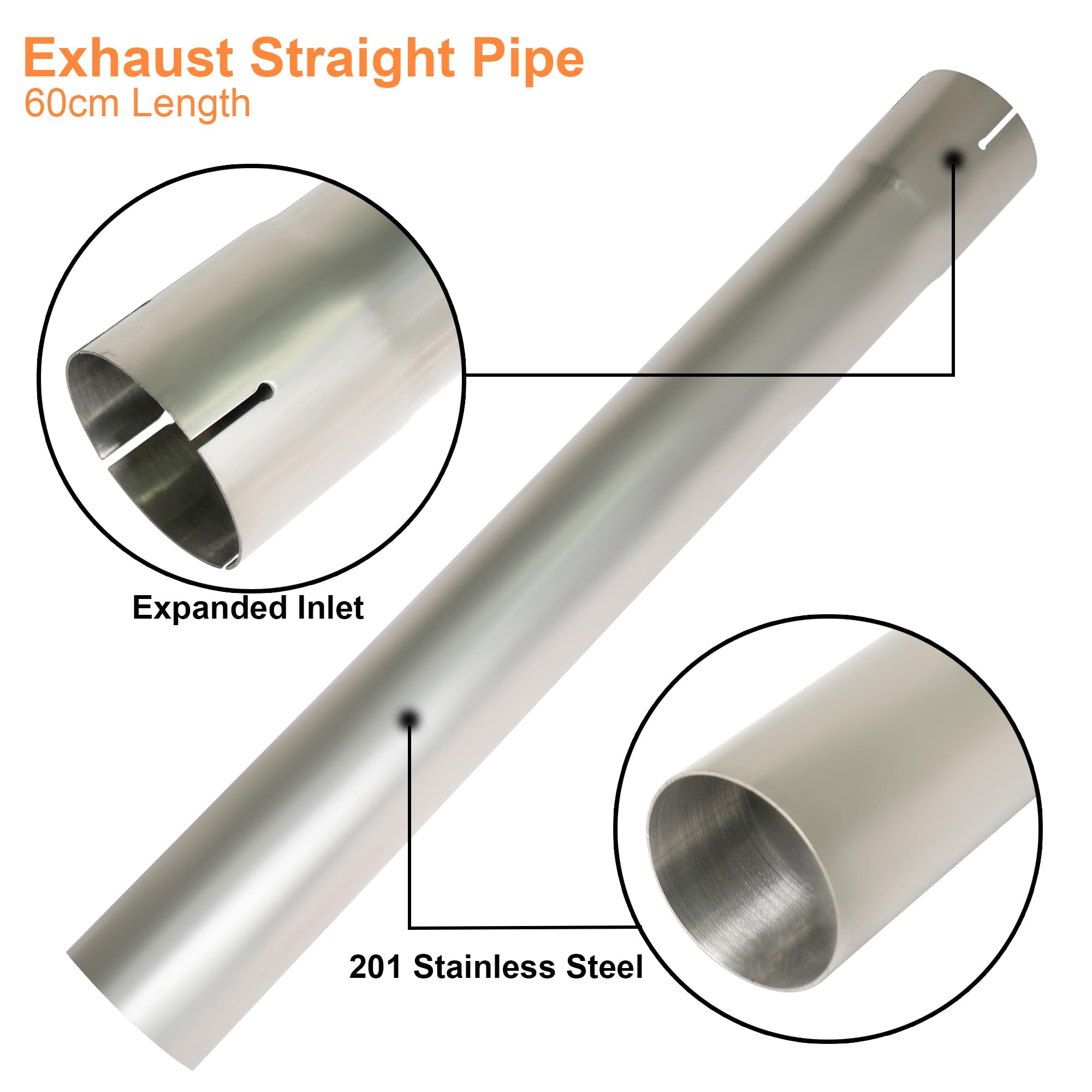 Snapklik.com : Simnliras 3.0 Inch DIY Custom Exhaust Pipe Kit Stainless ...