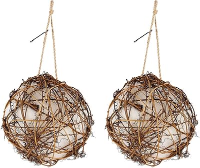 Amazon.com : Besti Set of 2 Globe Hummingbird Nesters Cotton Nesting ...