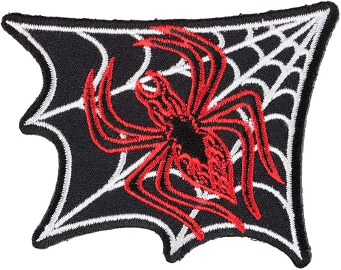 Amazon.com: Red Spider & Corner Web Patch, Spider Patches : Clothing ...