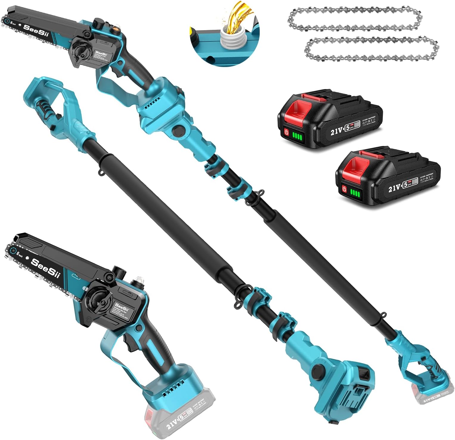 Amazon.com: 2-in-1 Electric Pole Saws for Tree Trimming,8" Mini ...