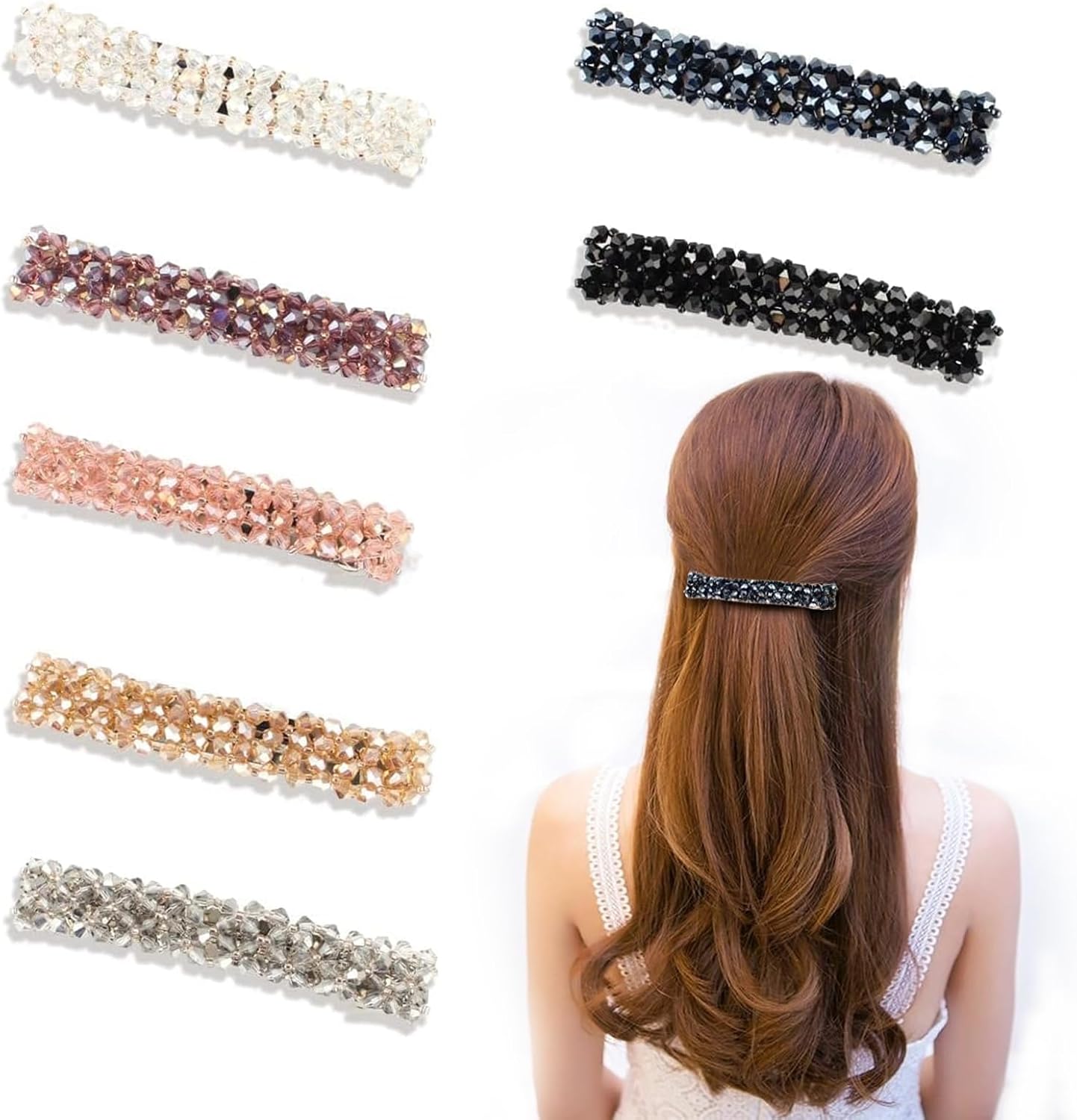 7 Pcs Hair Slides and Clips for Fine Hair - Barrettes for Women With ...