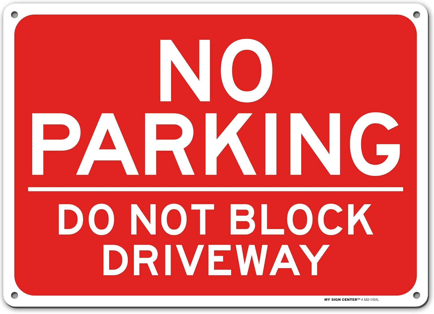 Amazon.com: No Parking Do Not Block Driveway Sign, 10" x 14" 0.40 ...