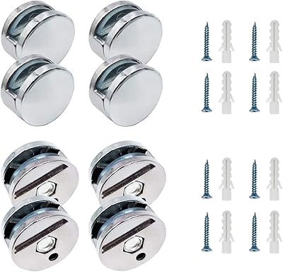 Amazon.com: 4 Pieces Zinc Alloy Mirror Clips Wall-Mounted Mirrors Clips ...
