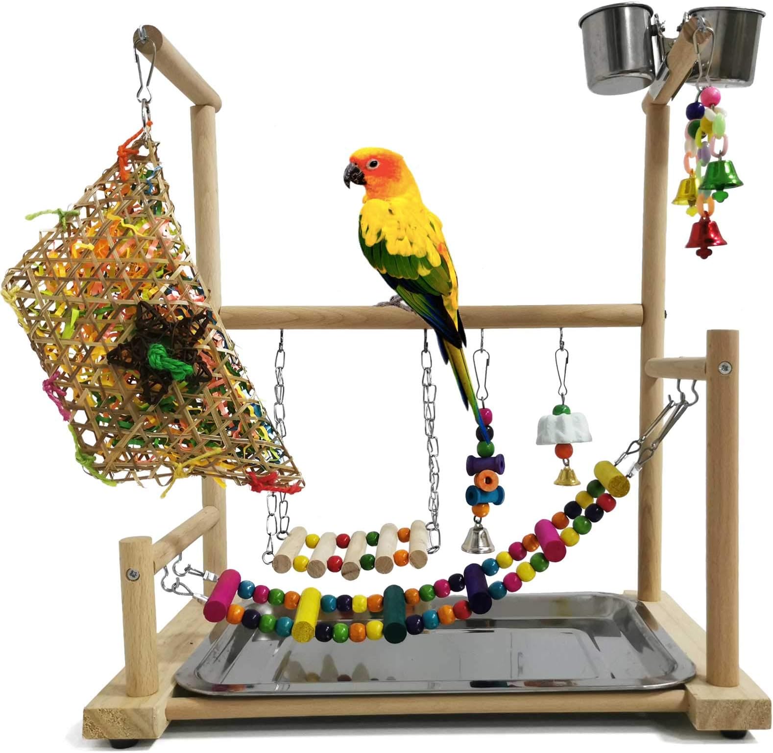 Amazon.com : kathson Parrot Playstand Bird Playground Conures Play ...