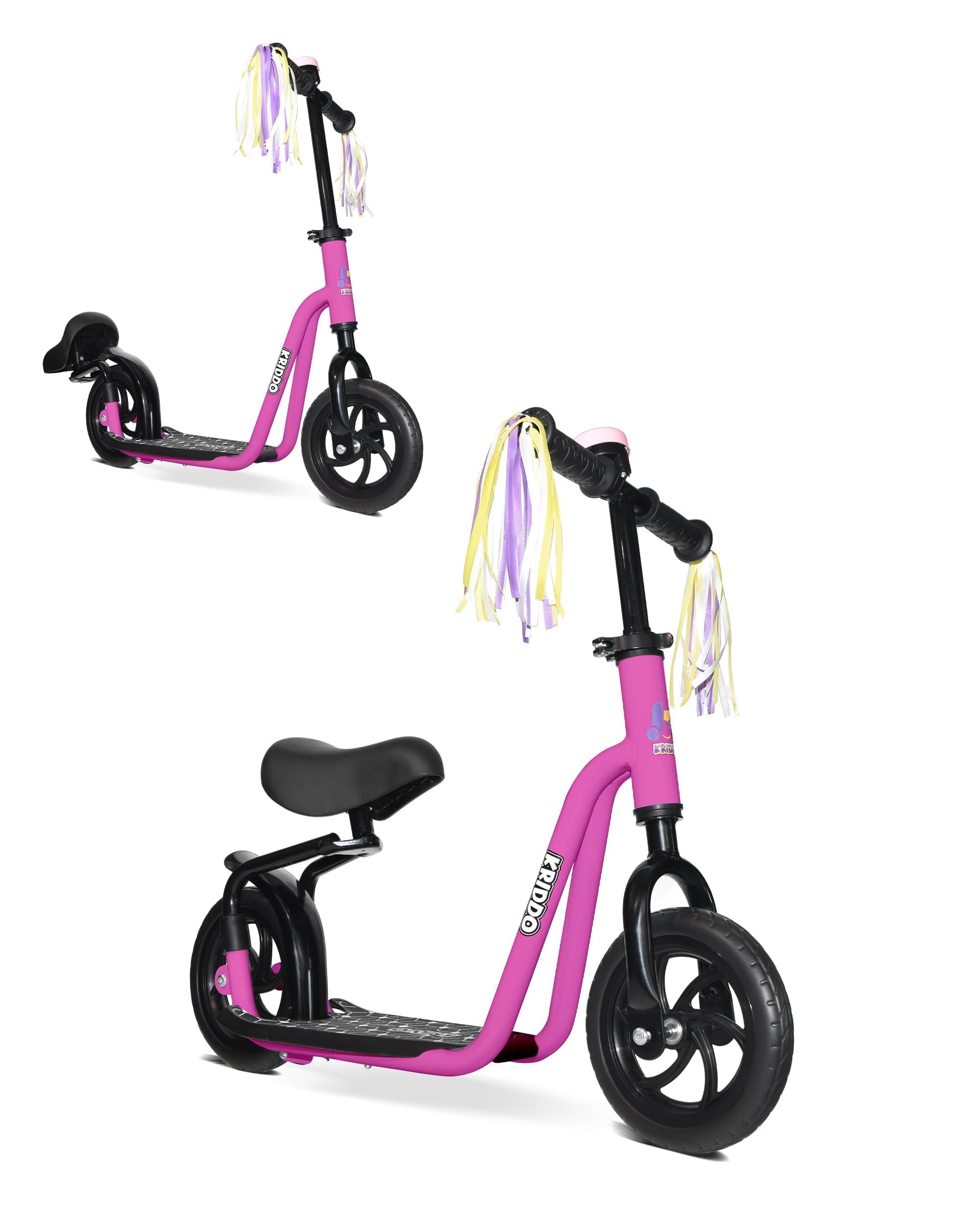 Amazon.com : KRIDDO 2-in-1 Kids Kick Scooter and Balance Bike for Ages ...