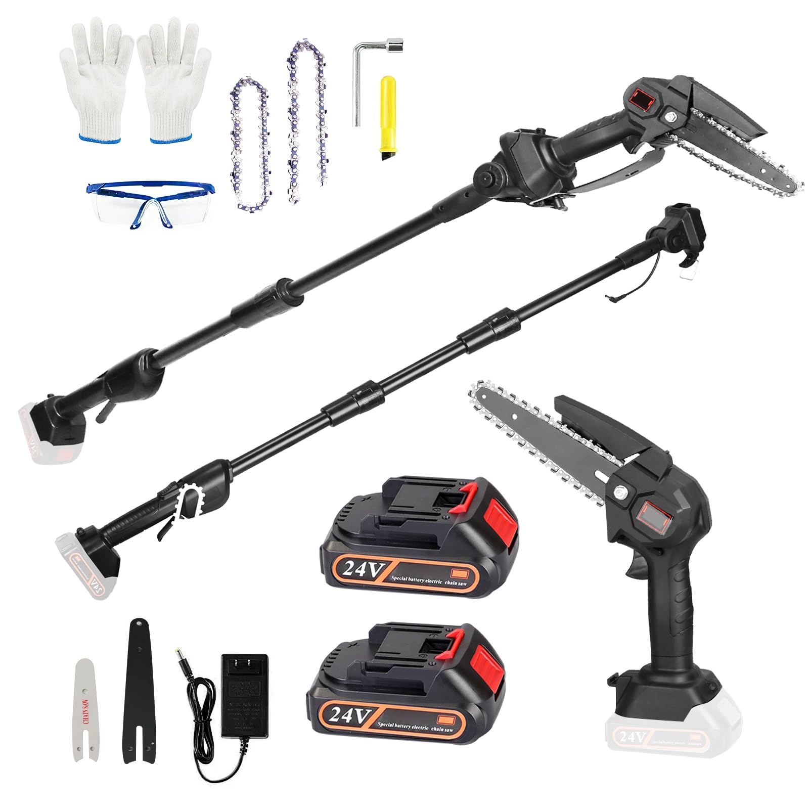 Amazon.com: iMounTEK 2-in-1 Cordless Pole Saw & Mini Chainsaw Electric ...