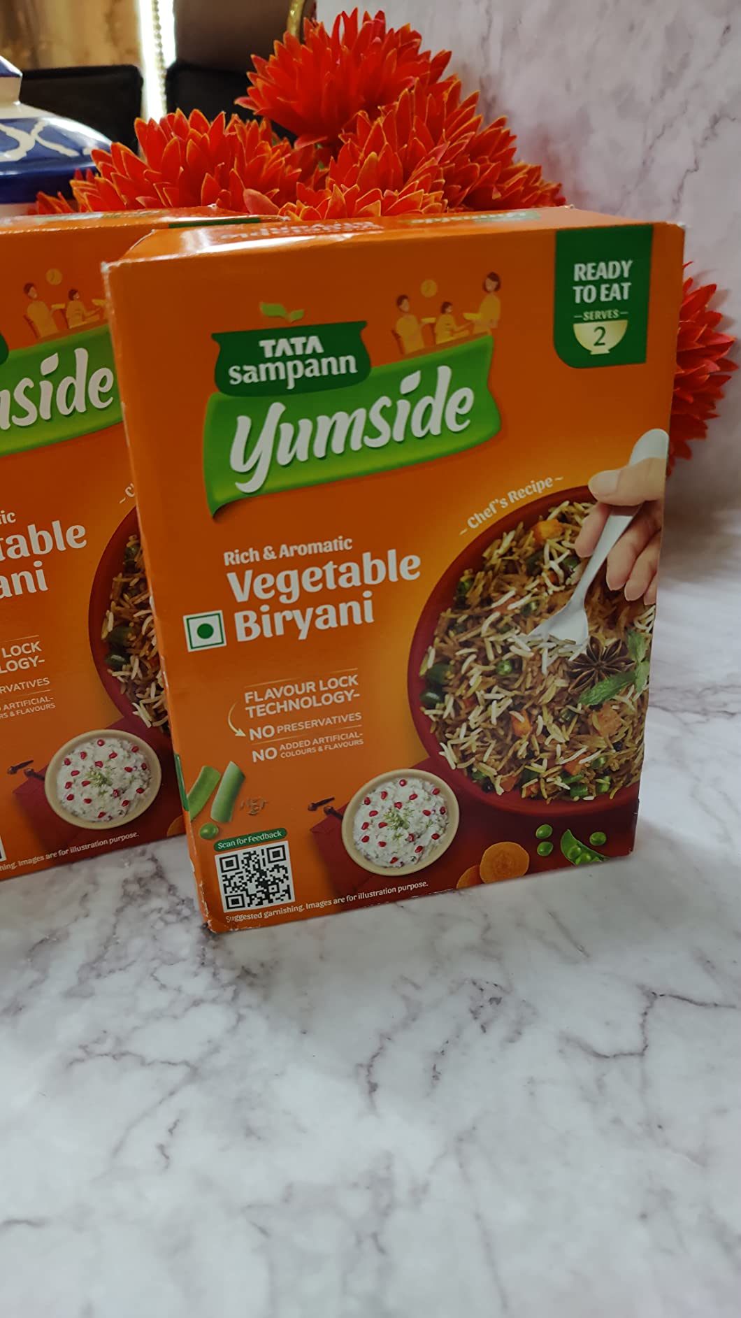 Tata Sampann Yumside Ready to Eat Veg Biryani, 330g, Instant Food ...