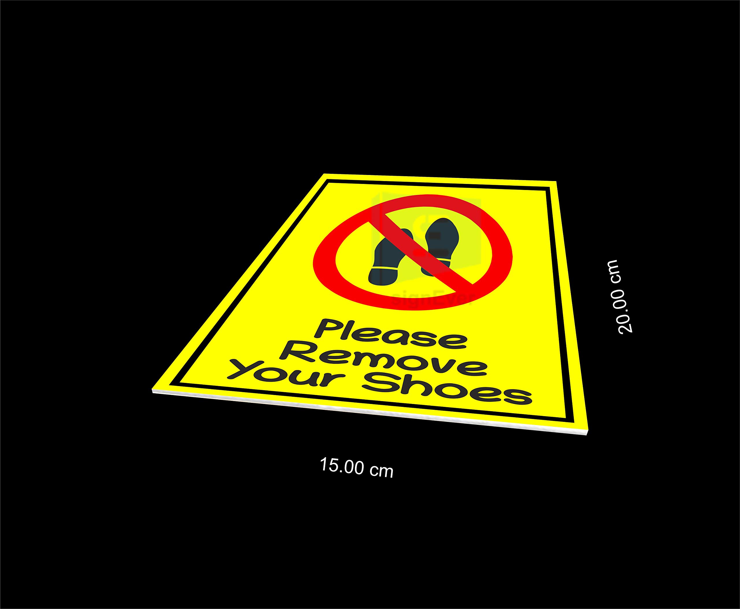 Buy SIGN EVER Please Remove Your Shoes Sign Board for Office Bank ...
