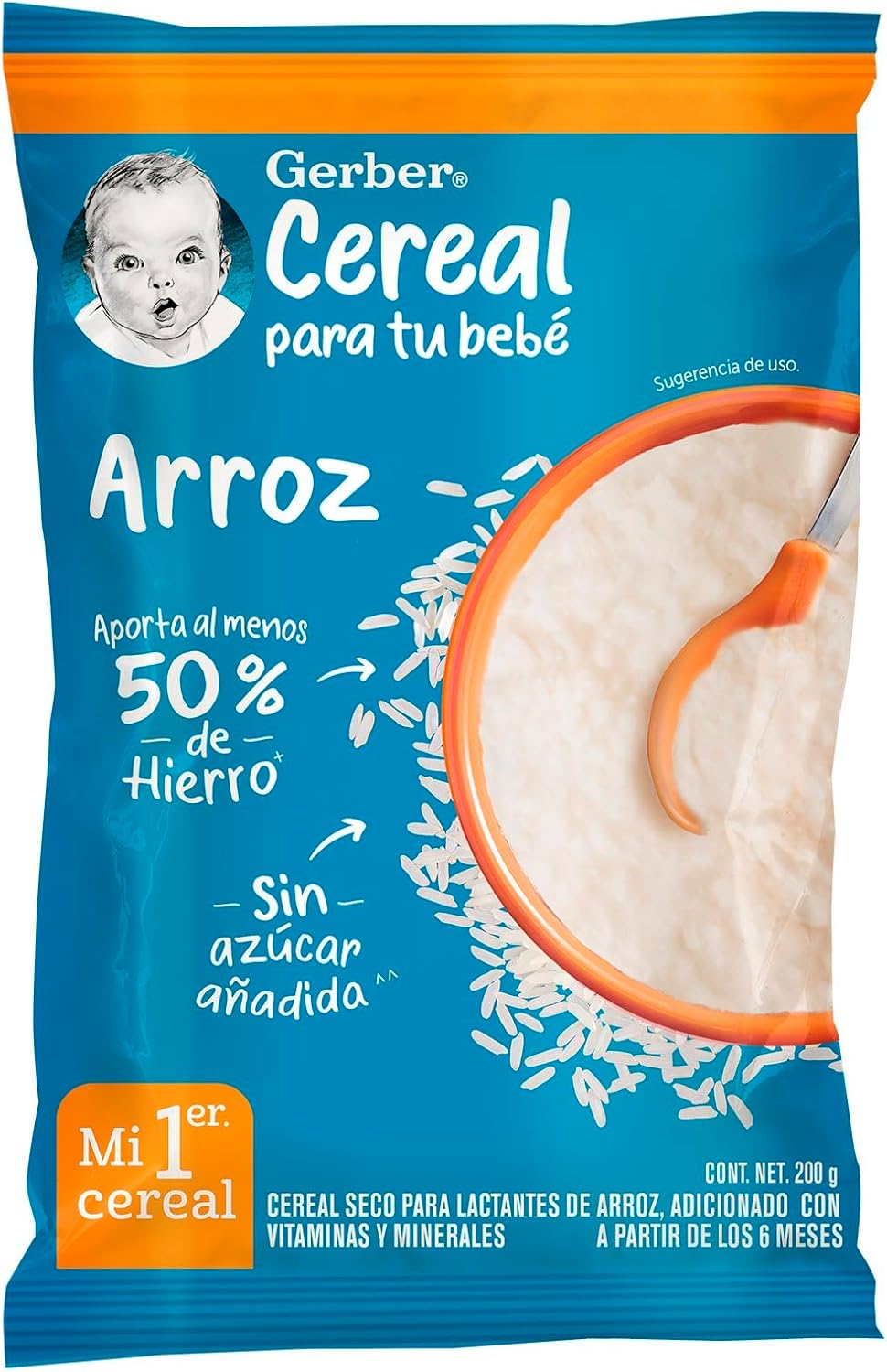 Gerber Cereal Infantil Para Lactantes Arroz 200g : Amazon.com.mx: Bebé