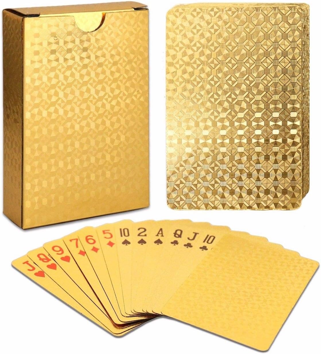 LLF Luxury 24K Gold Foil Poker Playing Cards Deck Carta de Baralho with ...