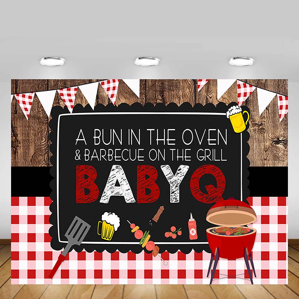 Buy MEHOFOND 7x5ft BBQ Theme Party Backdrop Rustic Wooden Board White ...