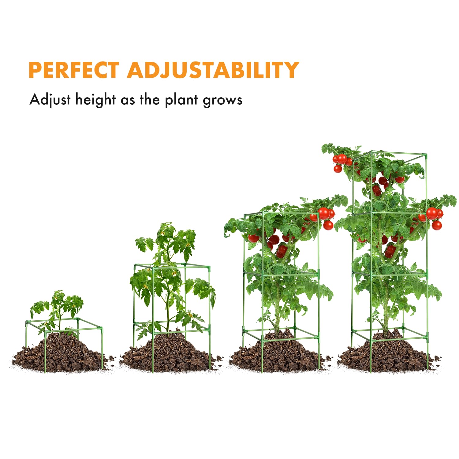 Snapklik.com : MAGGIFT Tomato Cage - 3 Pack Tomatoes Plant Stakes ...