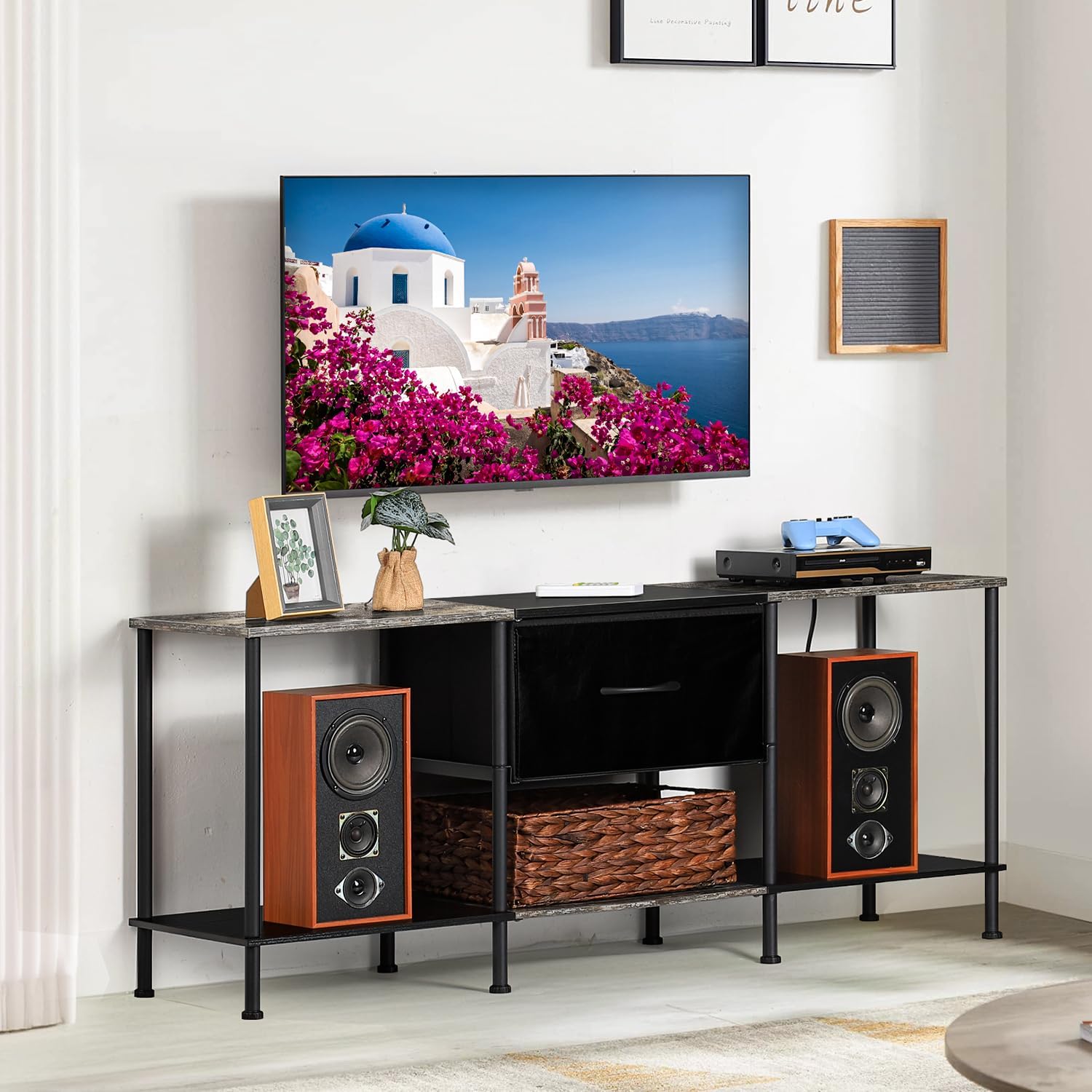 Amazon.com: 50 inch TV Stand 3 Tier Entertainment Center with Storage ...