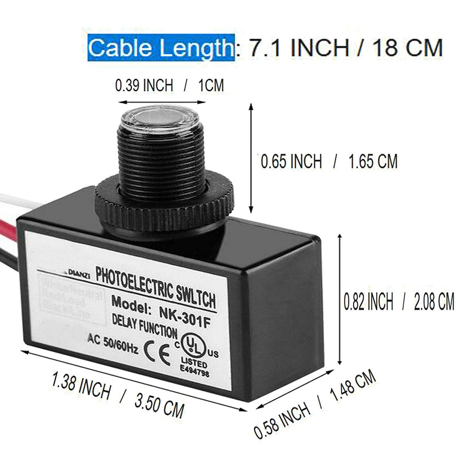 Photocell Lights 120 Volt Type Light Control Switch LED Lamp Light