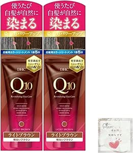 Amazon | DHC Q10プレミアムカラートリートメント(白髪用) ライトブラウン (150g) 2個セット 【DHC】 [白髪隠し] 毛髪着色 自然 無香料 ディーエイチシー 白髪染め ...