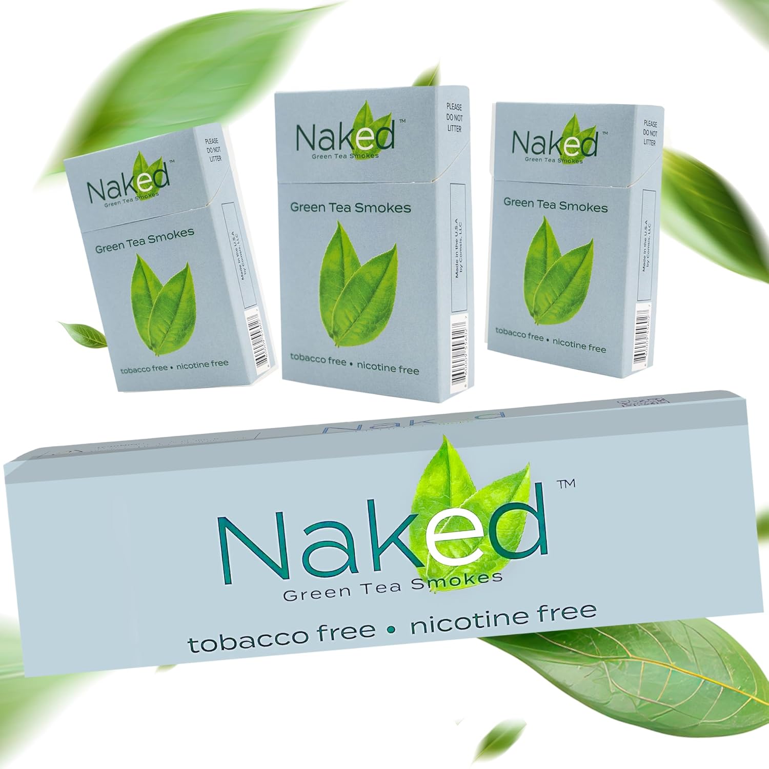 Amazon.com: NAKED Green Tea Cigarettes COOL Herbal 10-Pack Carton, 200 ...