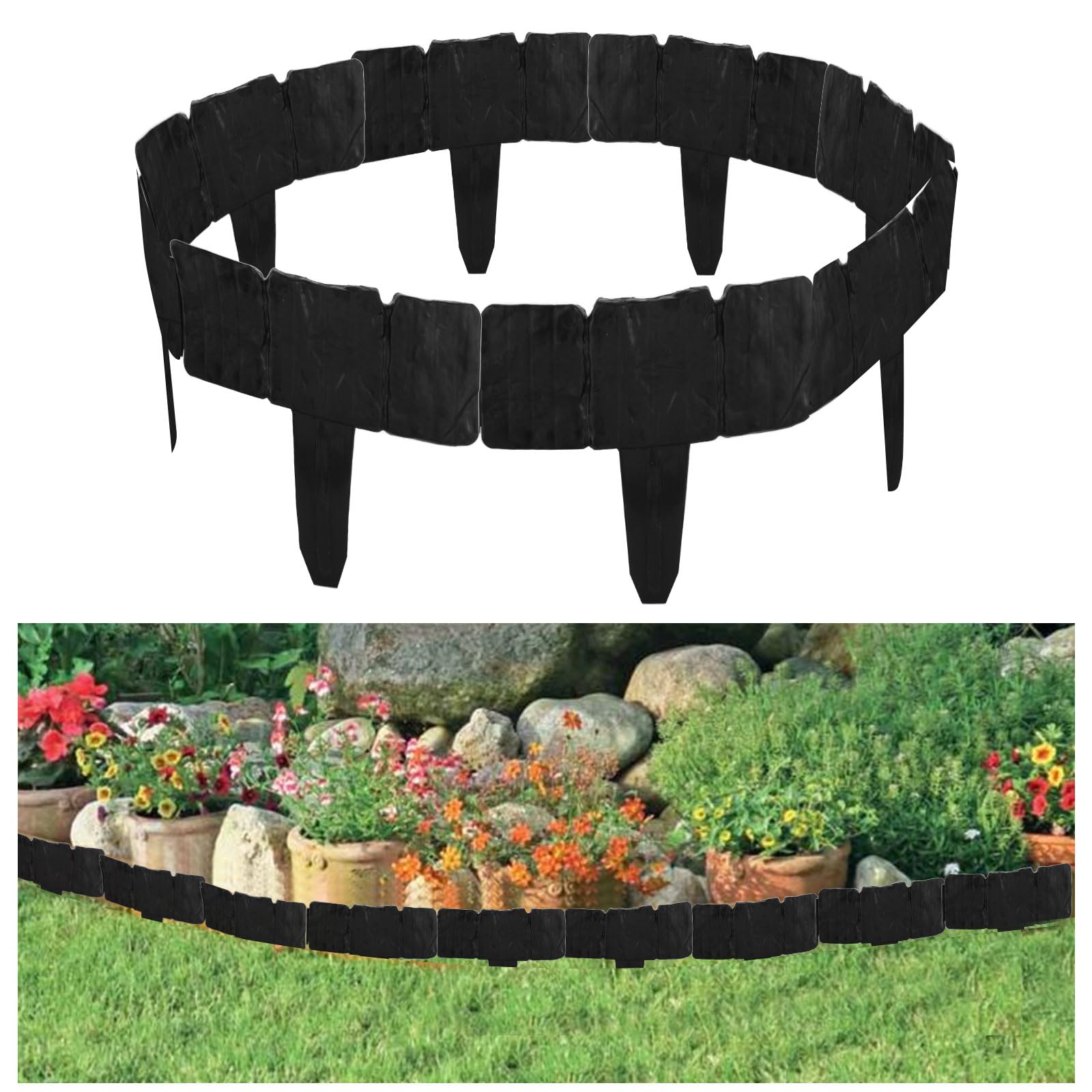 Amazon.com : CYEAH Garden Edging Border Set of 20, 16 Ft Garden ...