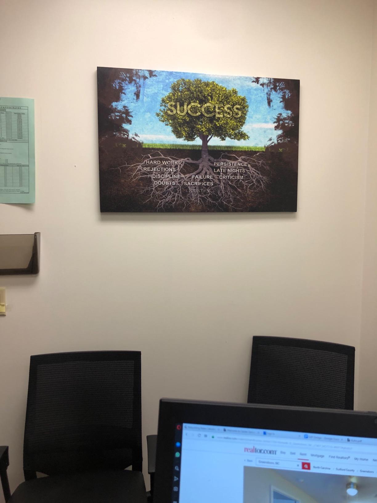 Amazon.com: Success Tree Motivational Wall Art Canvas Print, Office ...