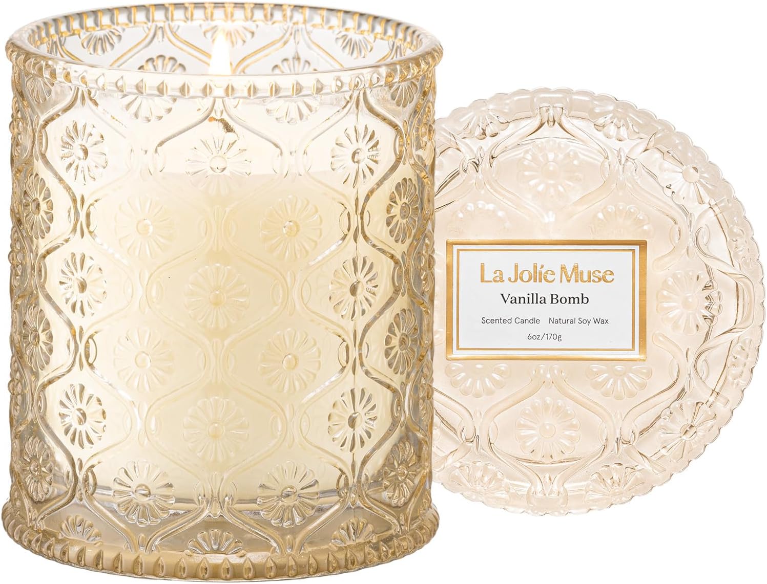 LA Jolie Muse Vanilla Bomb Candle, Vanilla Scented Candles Gifts for ...
