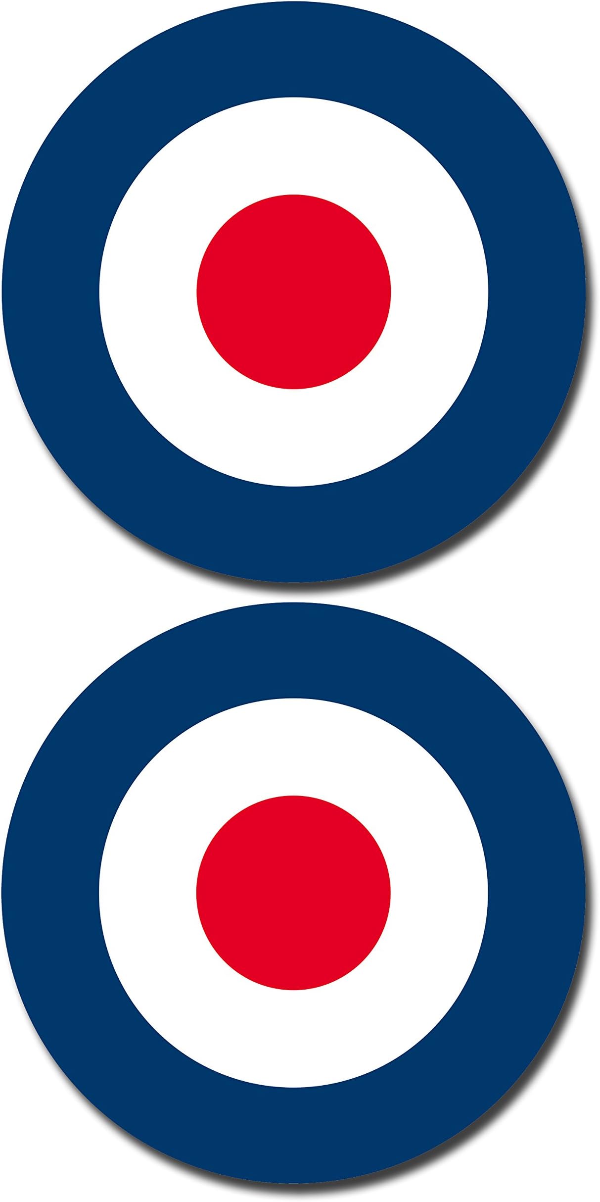 A5 Sheet Glossy Vinyl Stickers - RAF Roundel The Who Mod Target Vespa ...