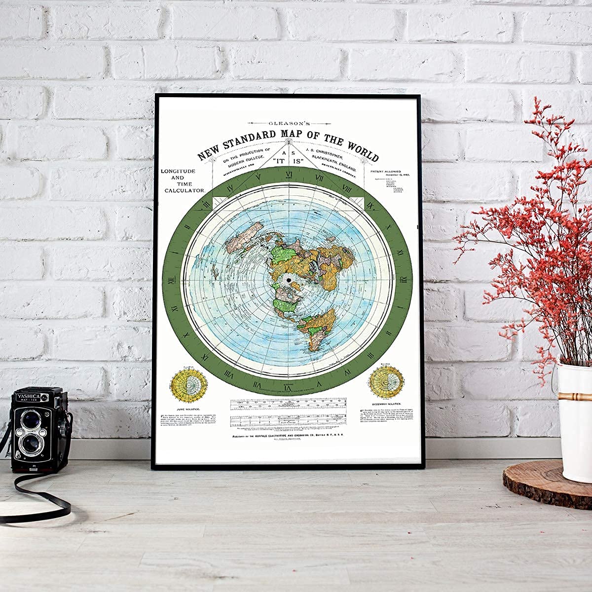 Riley Creative Solutions 1892 Flat Earth Map - Alexander Gleason's New ...