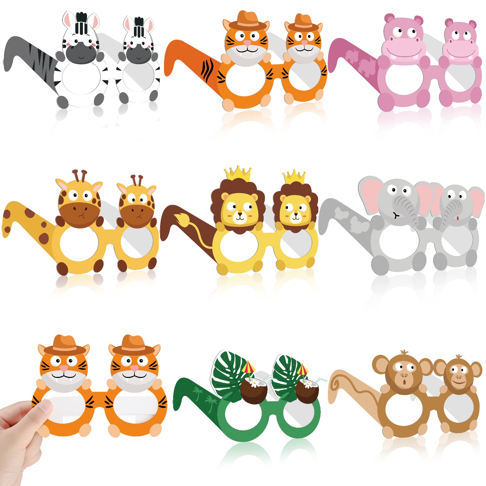 Buy 24 Packs Jungle Animal Glasses Jungle Animal Eyeglasses Safari ...