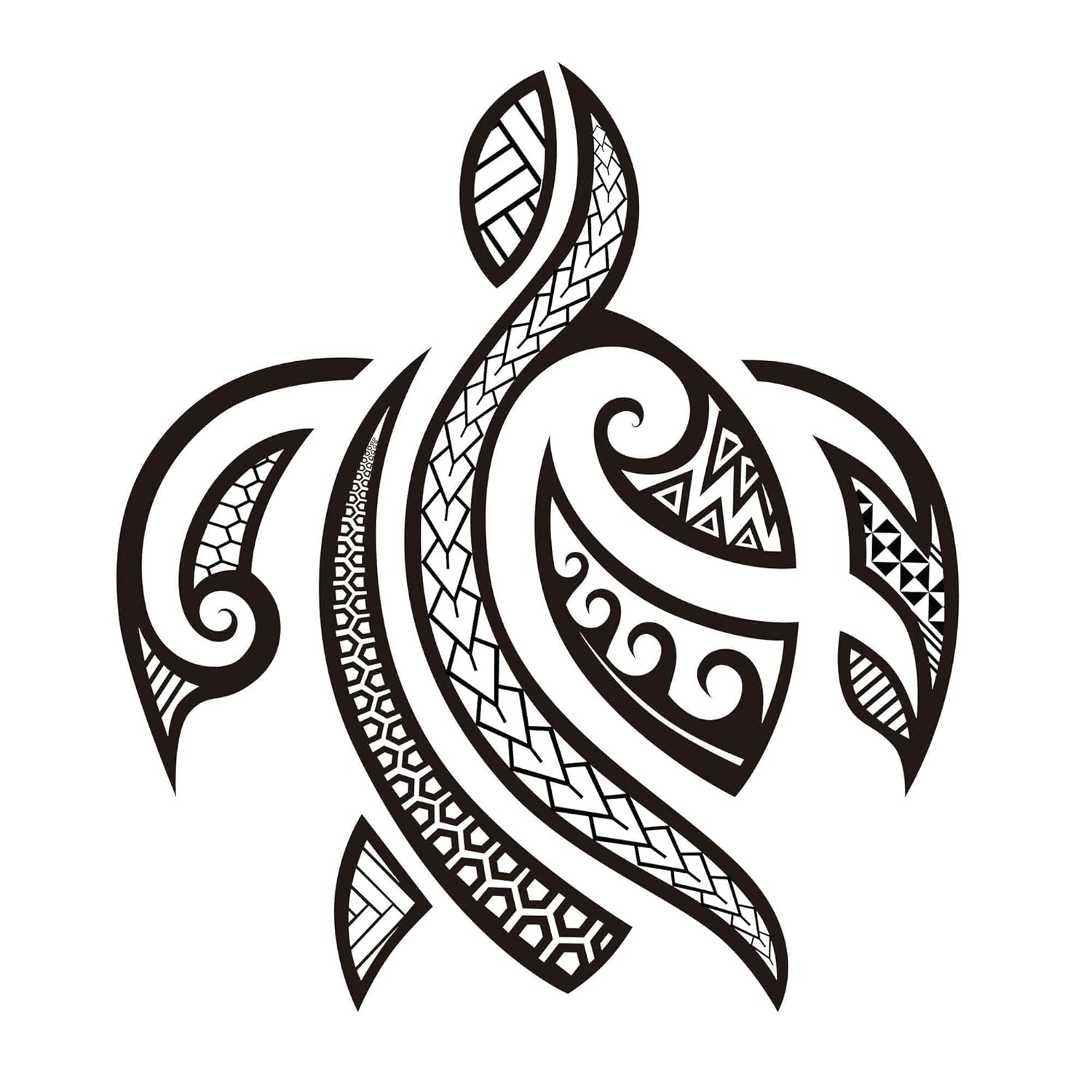 Amazon.com : Dopetattoo 6 sheets Temporary Tattoos Tribal Turtles ...