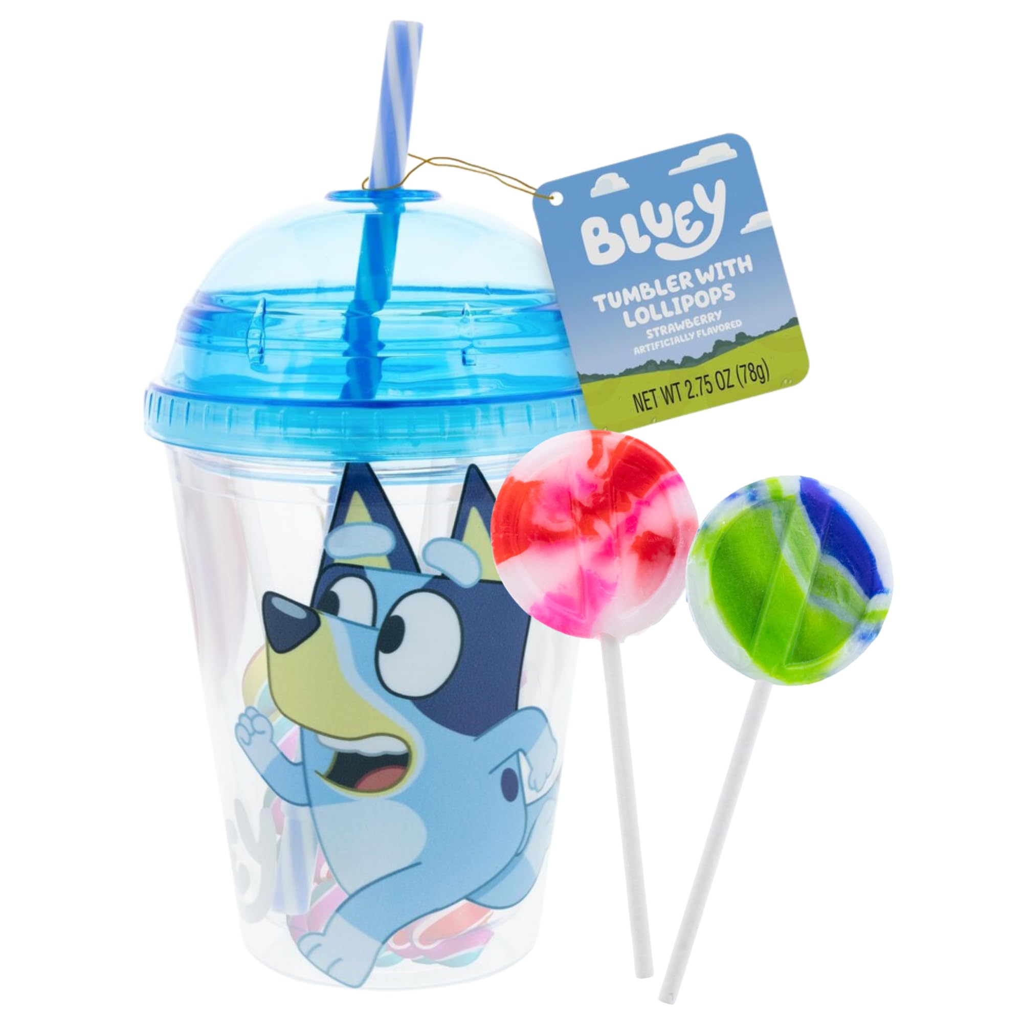 Amazon.com: Galerie Bluey-Themed Mini Dome Tumbler with Candy, Snack ...