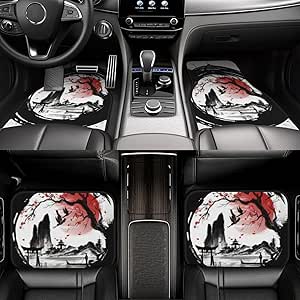 Amazon.com: Universal Fit Auto Car Floor Mats Carpet Japanese Tattoo ...
