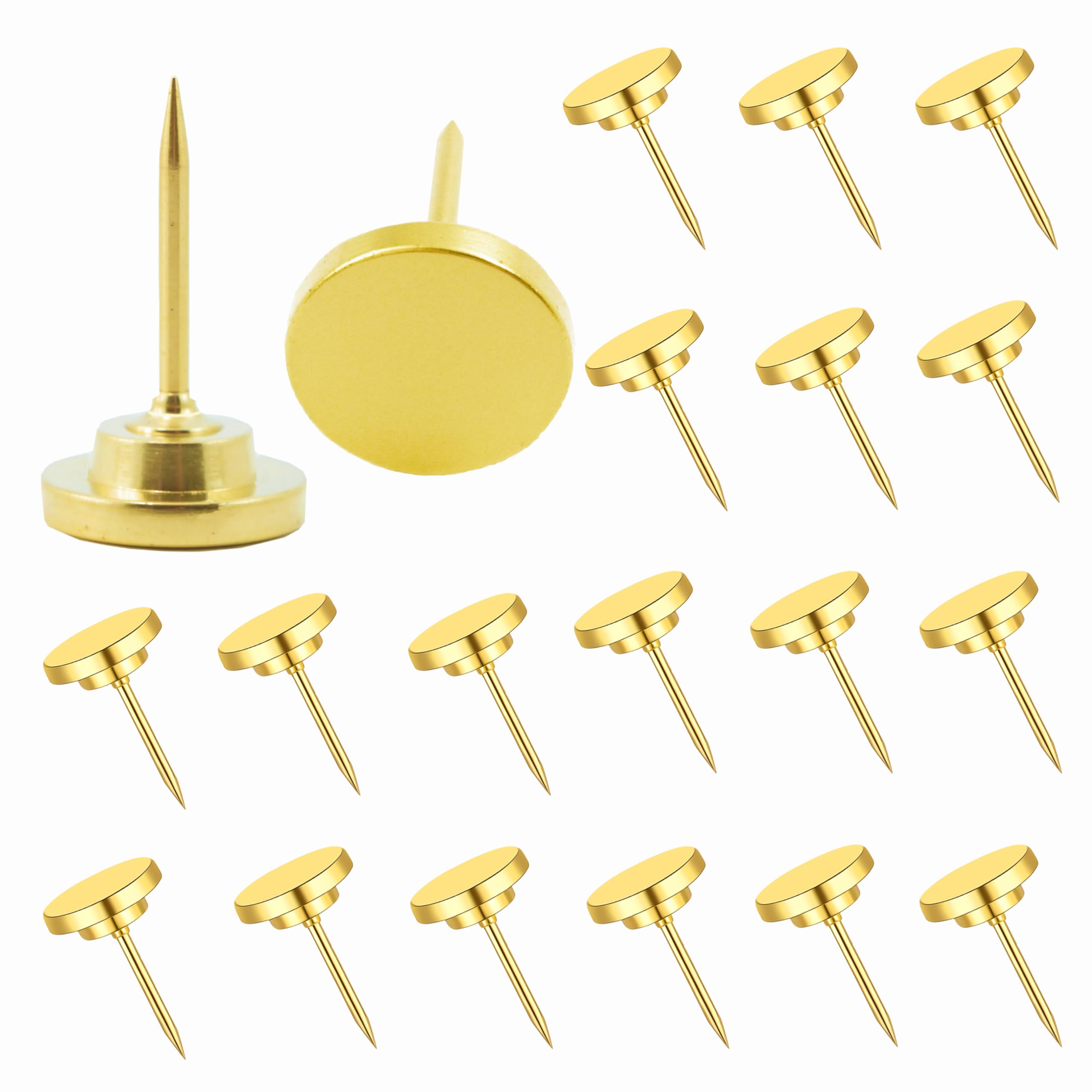 Amazon.com: 30 Pcs Metal Push Pins Gold Thumb Tacks or for Cork Board ...