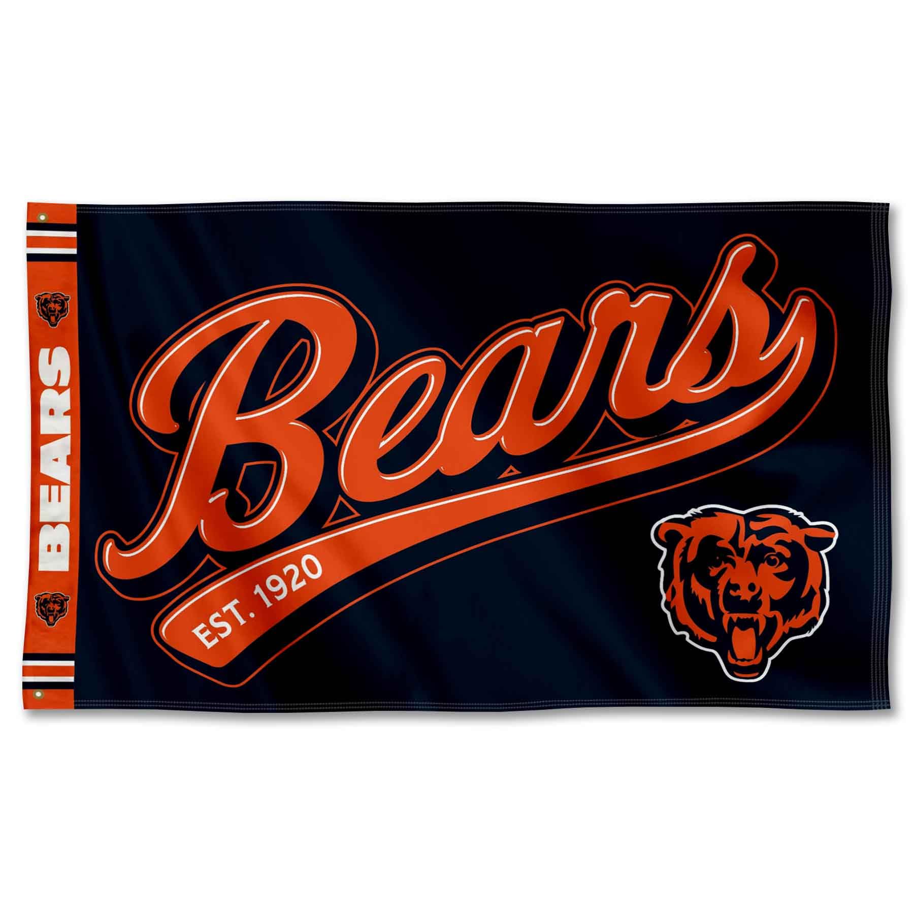 Amazon.com : WinCraft Chicago Bears Script Logo Premium Flag : Sports ...