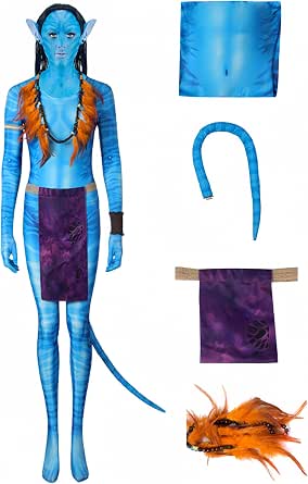 Amazon.com: WGGHOQ Avatar Cosplay Costume,Adult Cosplay Tights Bodysuit ...