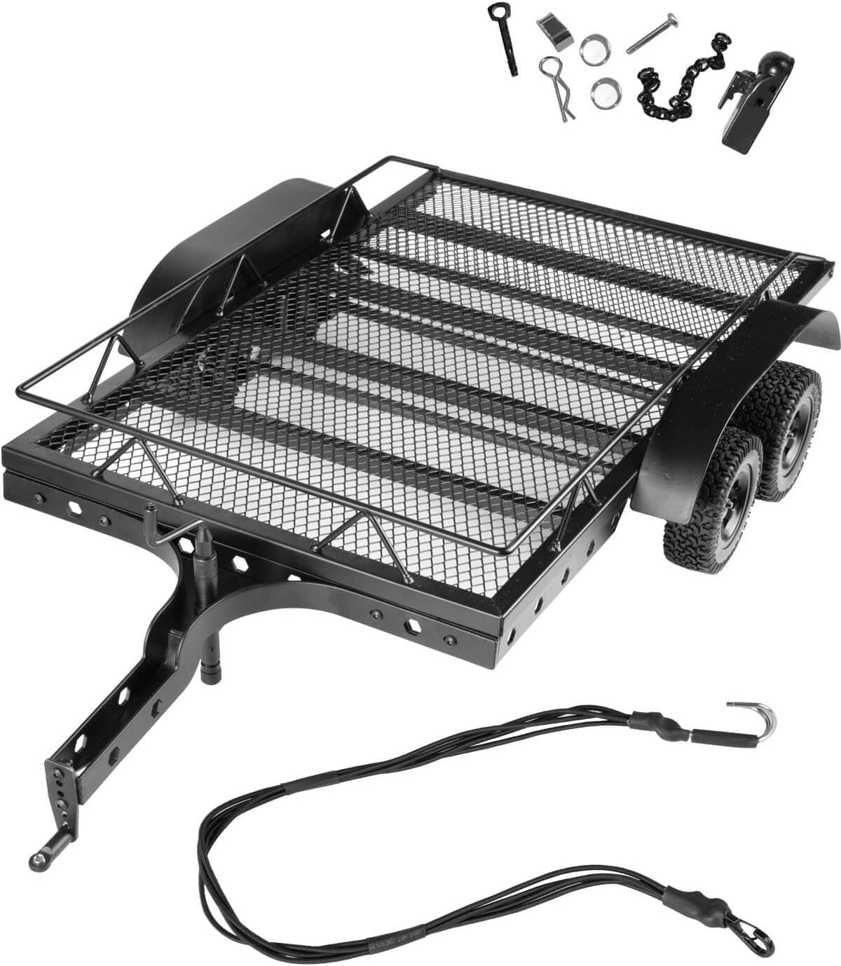 Amazon.com: RCMYou RC Trailer 1/10 Scale Metal RC Trailer Upgrades Part ...