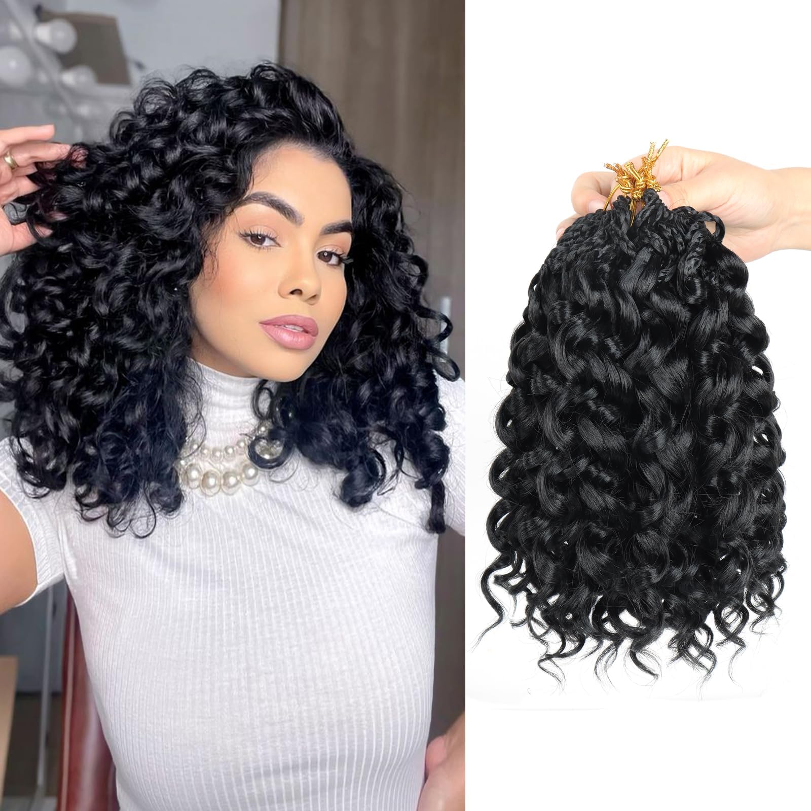 Amazon.com : Vomella GoGo Curl Crochet Hair 8 Packs Water Wave Crochet ...