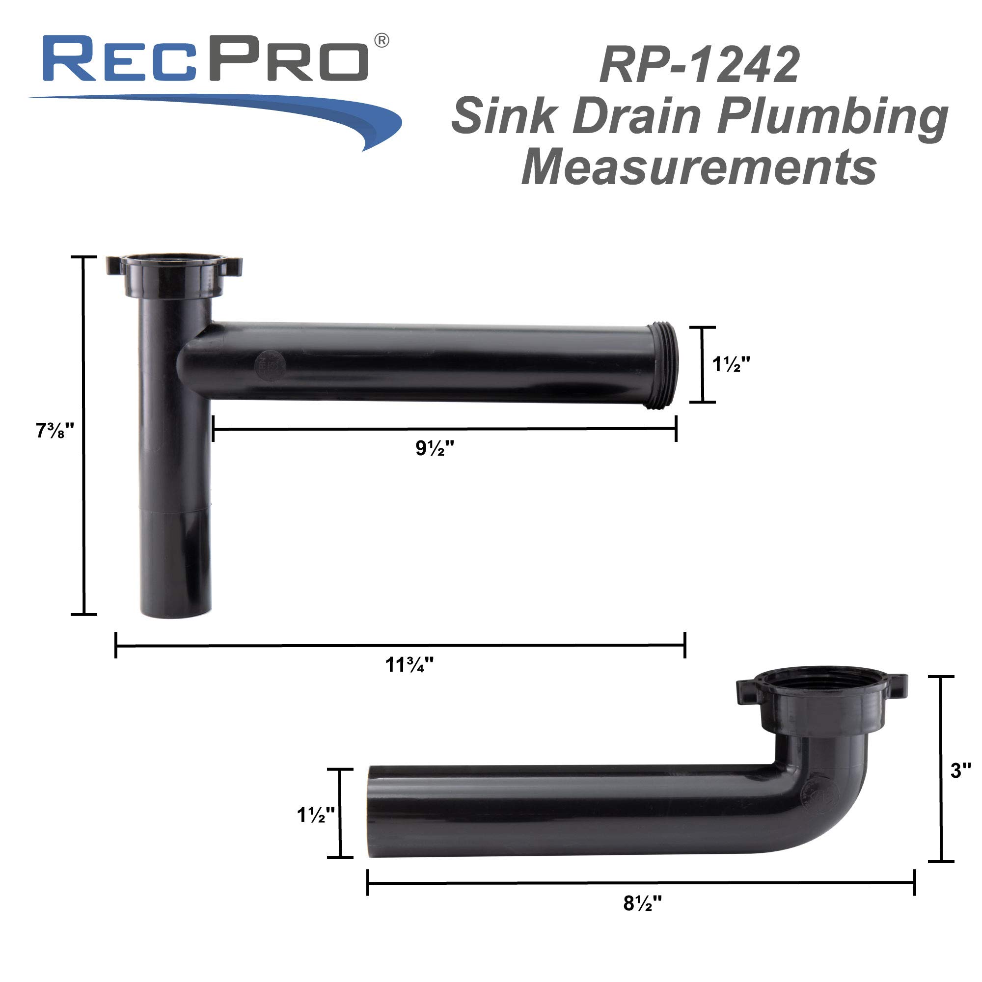 Snapklik.com : RV Kitchen Sink Drain Assembly For Double Bowl Sinks 1-1 ...