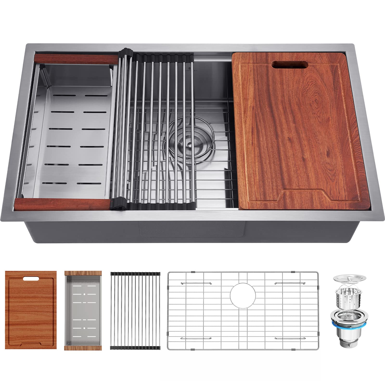 Snapklik.com : GABETLET Kitchen Sink, 32 Inch Undermount Kitchen Sink ...