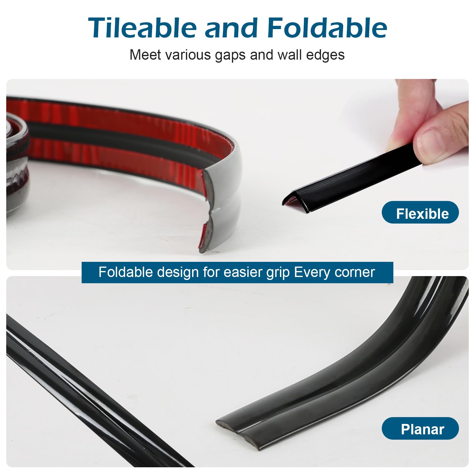 Snapklik.com : Peel And Stick Wall Trim Molding, 32.8FT Bendable ...