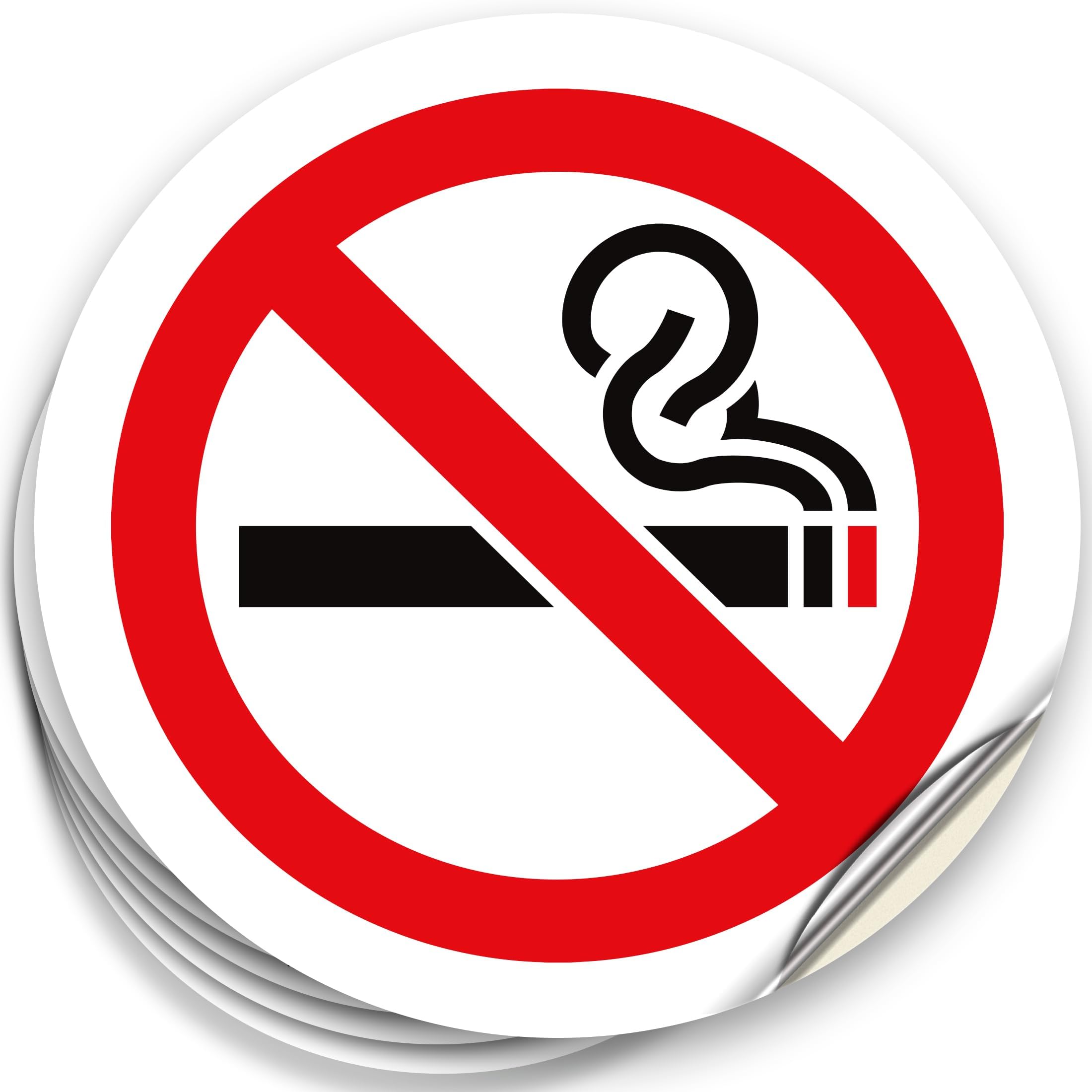 Amazon.com: No Smoking Sign Stickers Roll 3" No Smoking Window Door ...