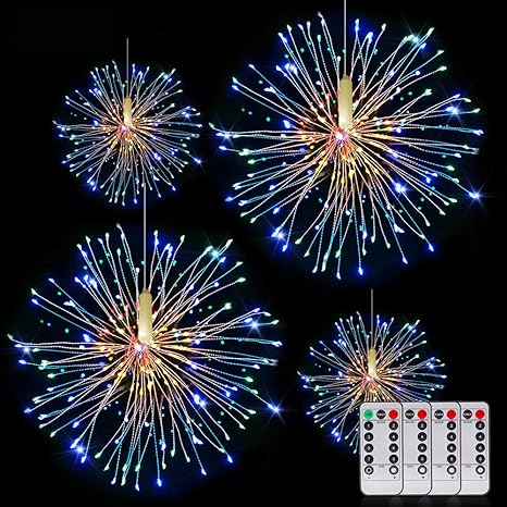 Fairy Firework String Wire Lights, LED DIY 8 Modes Dimmable Lights ...