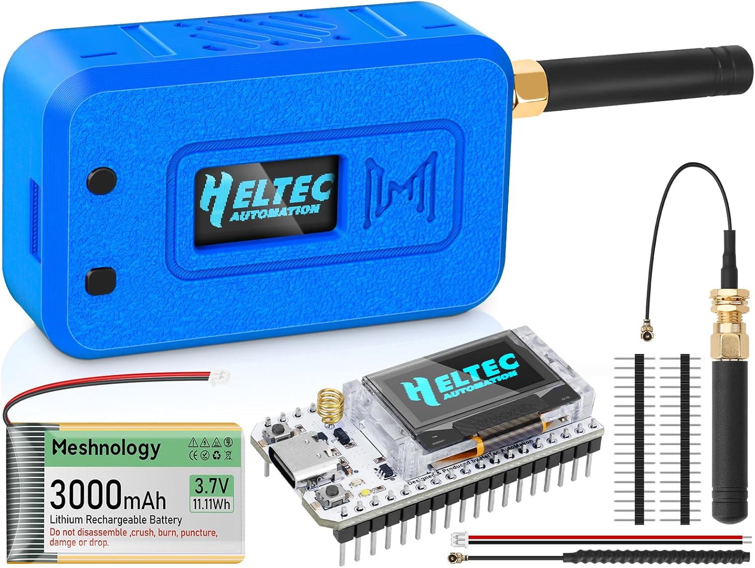 1 Set ESP32 LoRa V3 Module Board with 868 MHz Antenna + 3000mAh Battery ...