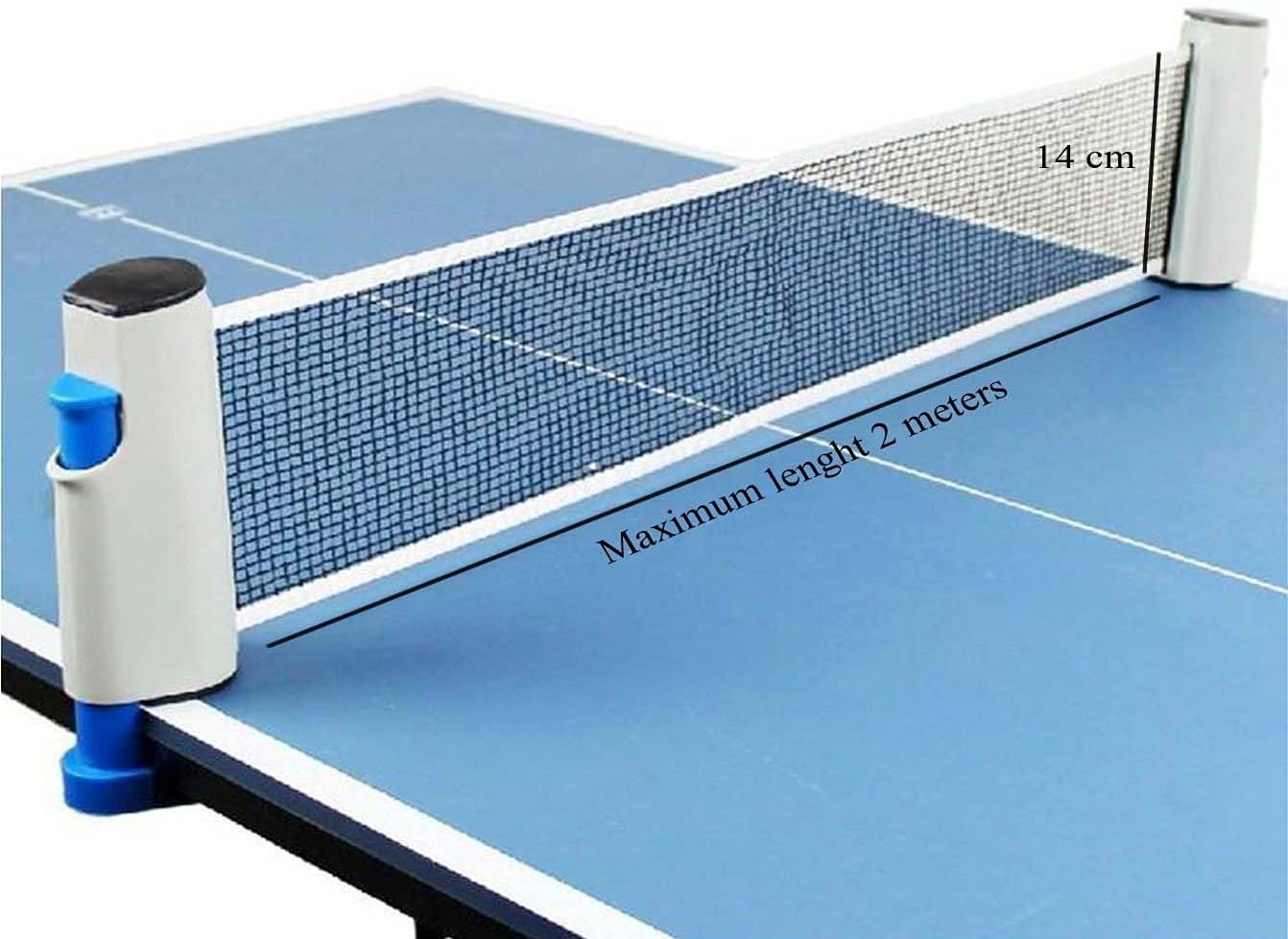 Buy Klapp Adjustable Table Tennis Net with Push Clamps, Colour May Vary ...