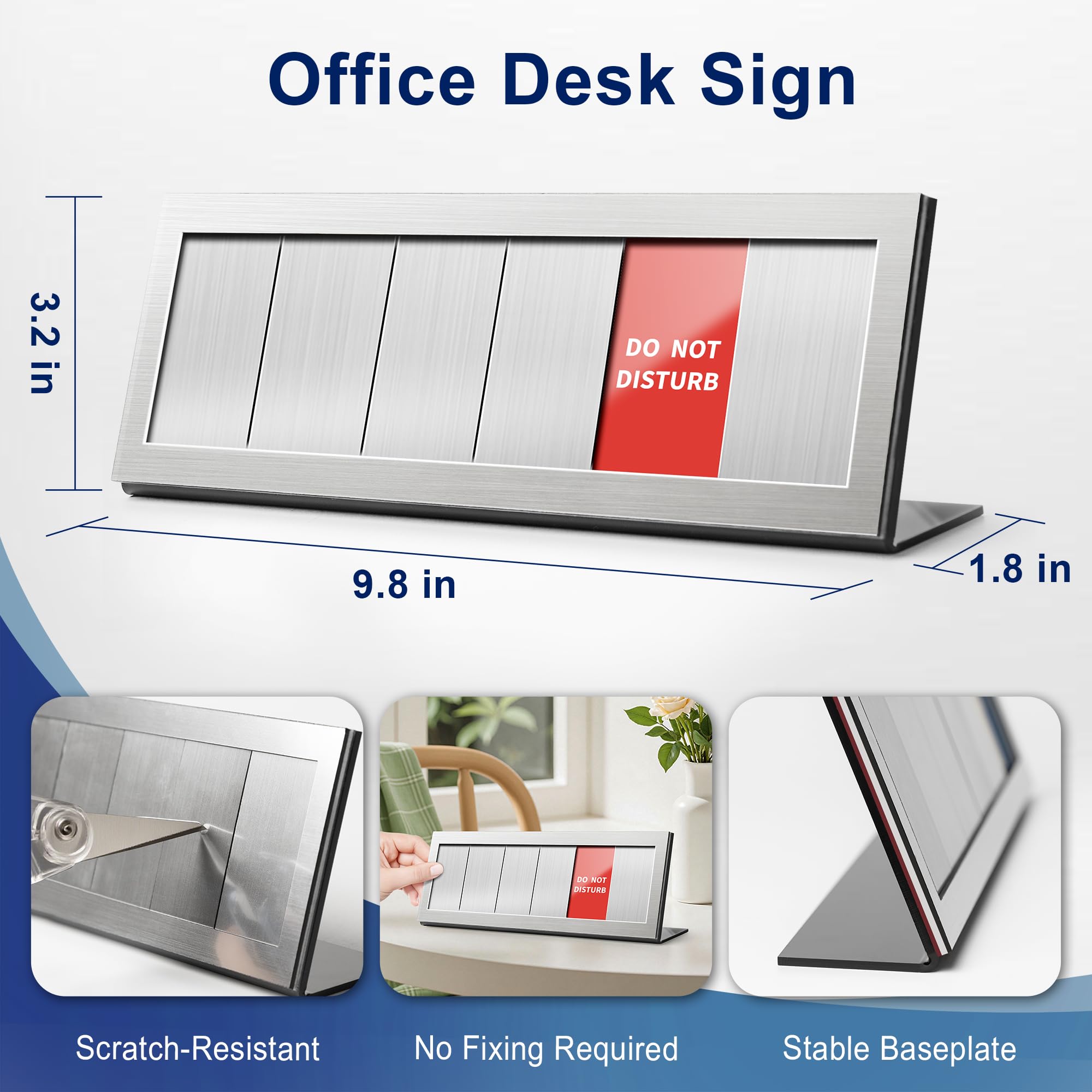 Snapklik.com : Desk Signs -6 Options Do Not Disturb, In A Meeting, Out ...