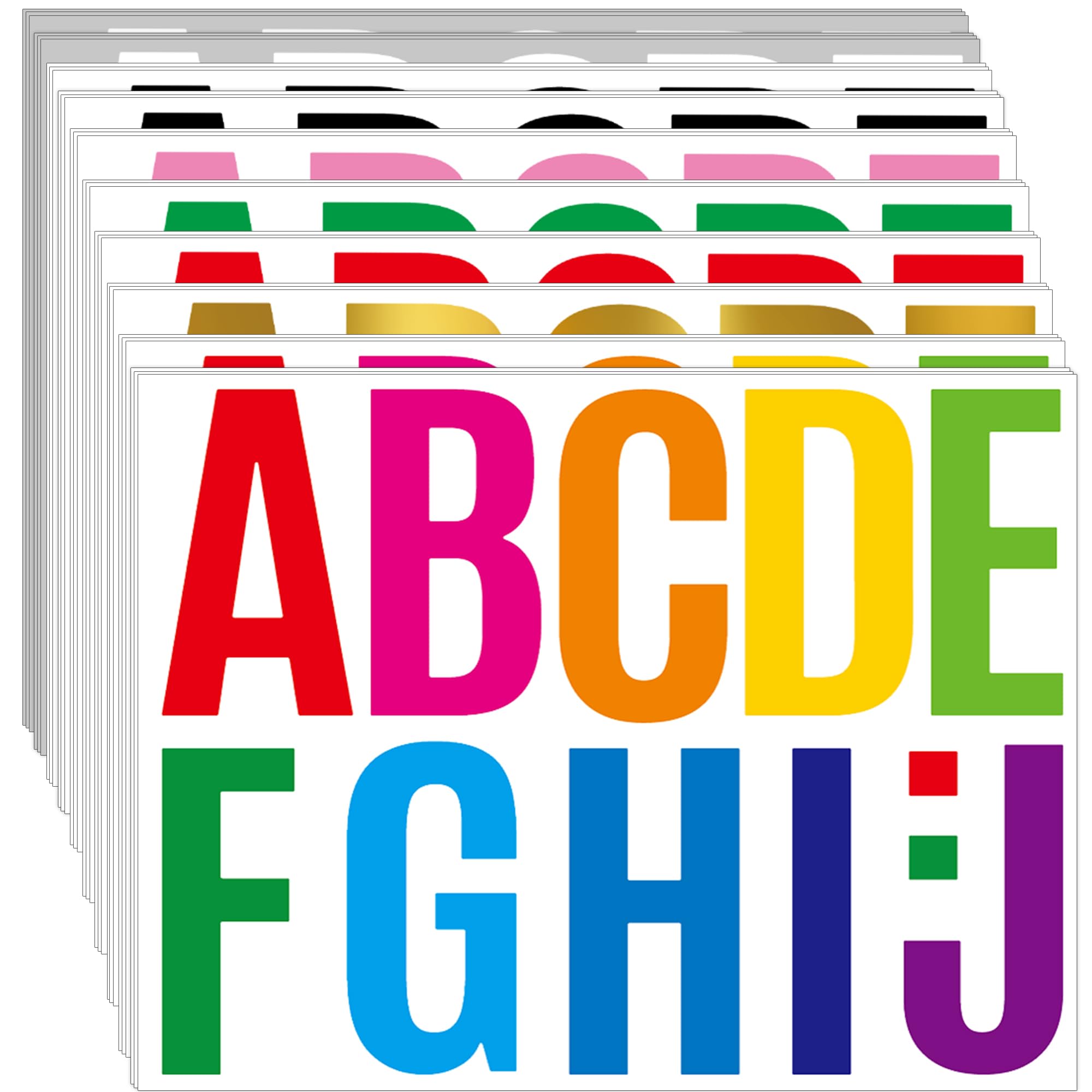 460 PCS 42 Sheets Large Letter Stickers 4 Inch Bulletin Board Letters ...