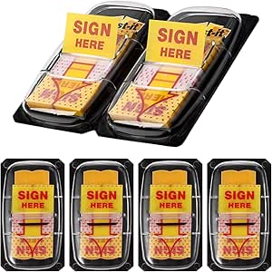 300 Pcs Sign Here Tabs Signature Stickers, Sign Here Sticky Notes Arrow ...