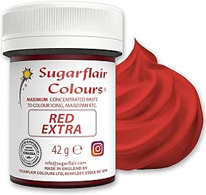 Sugarflair Red Extra Food Colouring Paste, Maximum Concentrated Food ...