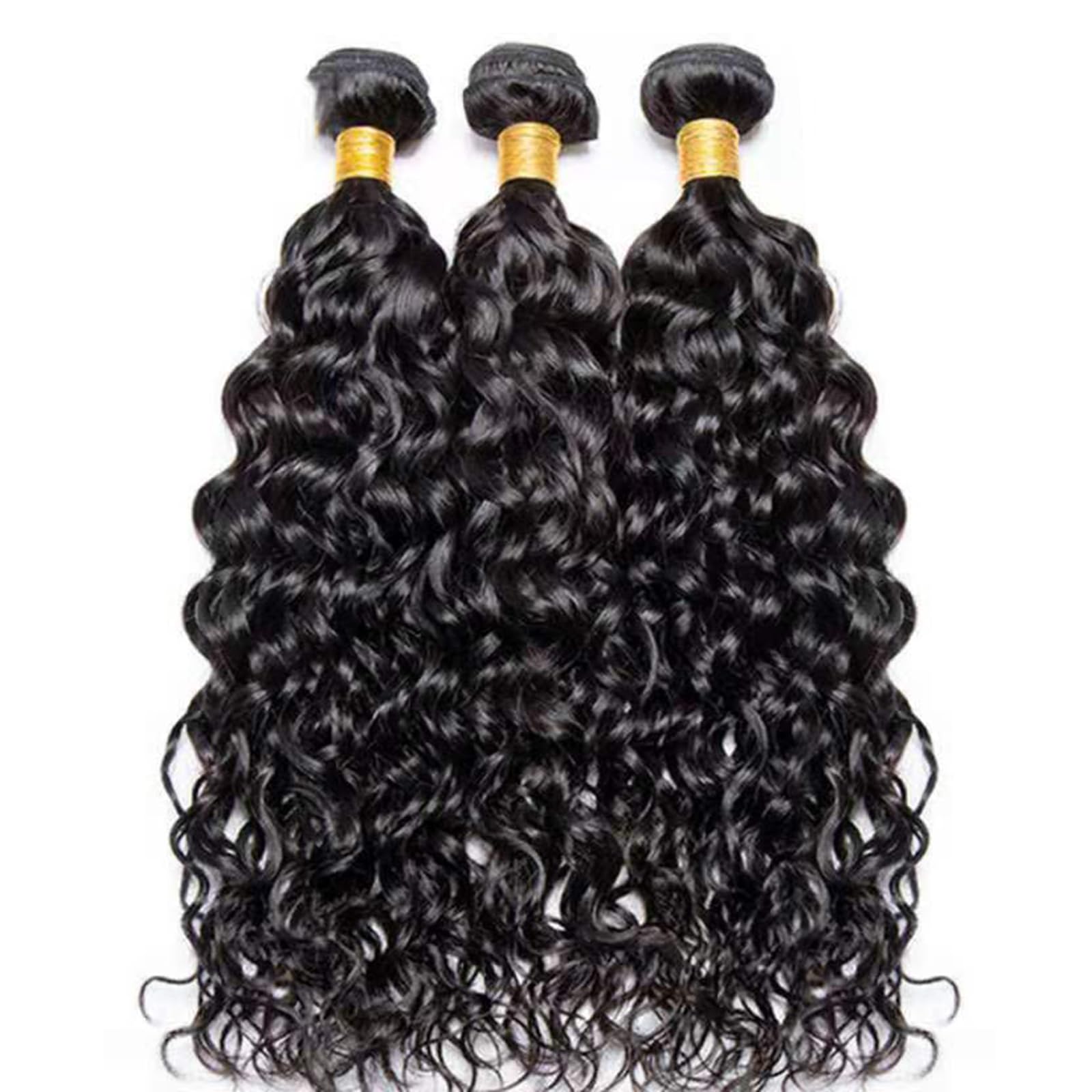 CutitiUU 3PCS Bundles Human Hair Water Wave 24 Inch,Brazilian Deep Wave ...