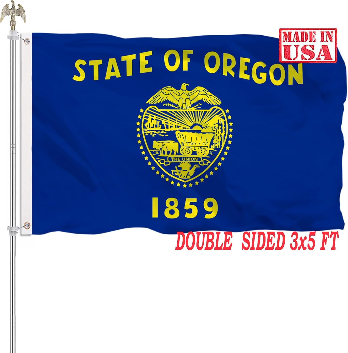 Amazon.com : Oregon State Flag 3x5 Outdoor Double Sided Heavy Duty 100% ...