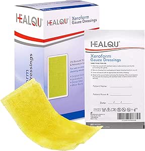 Amazon.com: HEALQU Xeroform Petrolatum Dressing 5x9 - Non-Adherent ...