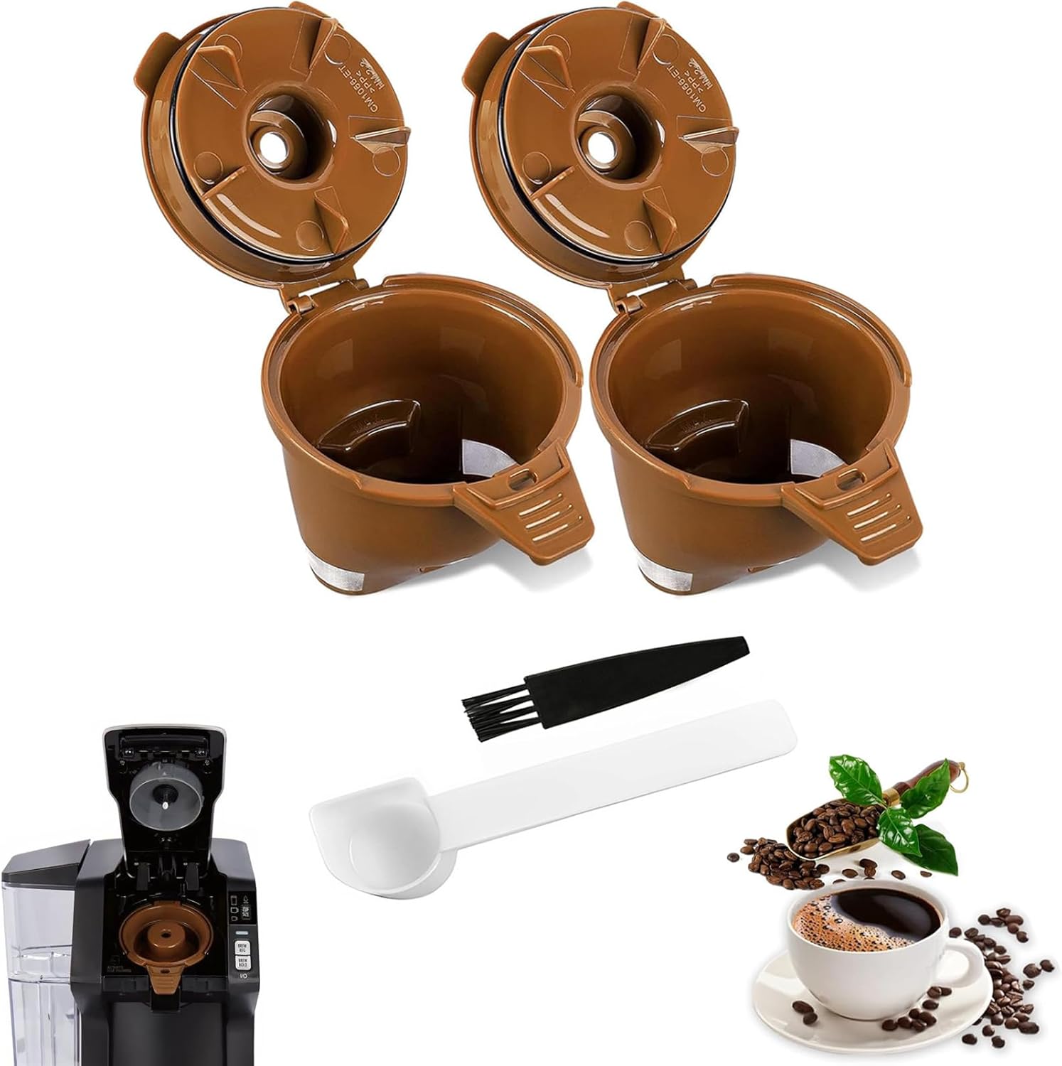 Reusable Single Serve Coffee Filter Capsules 2PC, Coffee Pods Coffee ...
