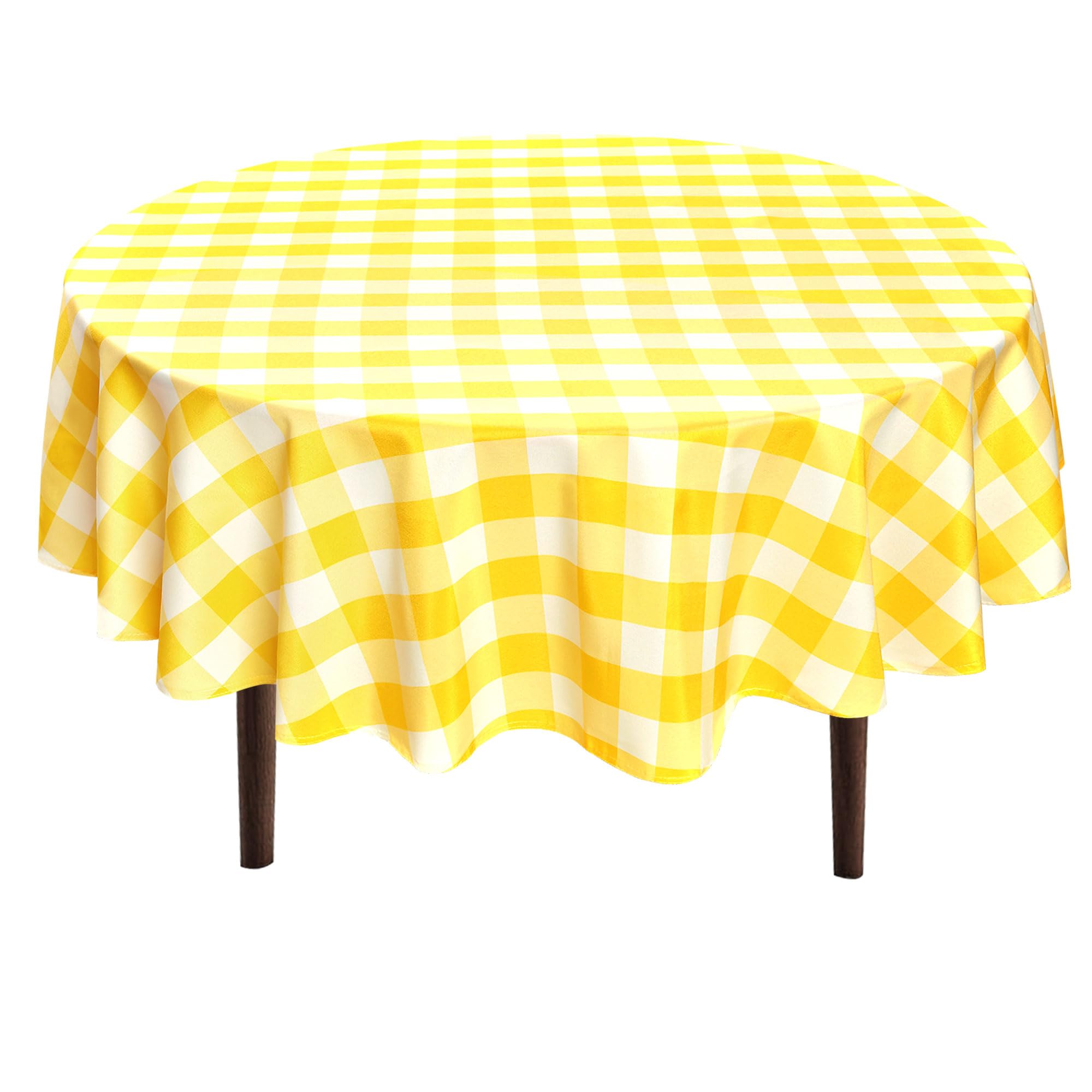 Amazon.com: Hiasan Checkered Round Tablecloth 30 Inch - Waterproof ...